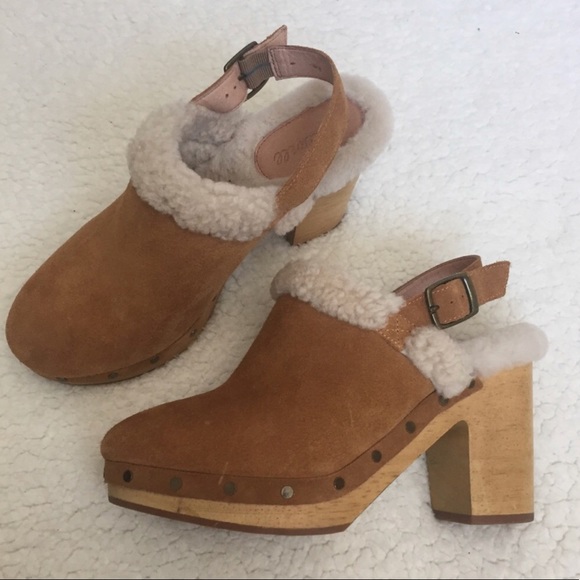 Madewell | Shoes | Madewell Fur Slingback Clogs | Poshmark